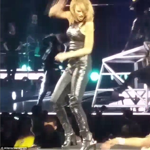 Celebs: VIDEO: Taylor Swift almost gets knocked off stage as ...