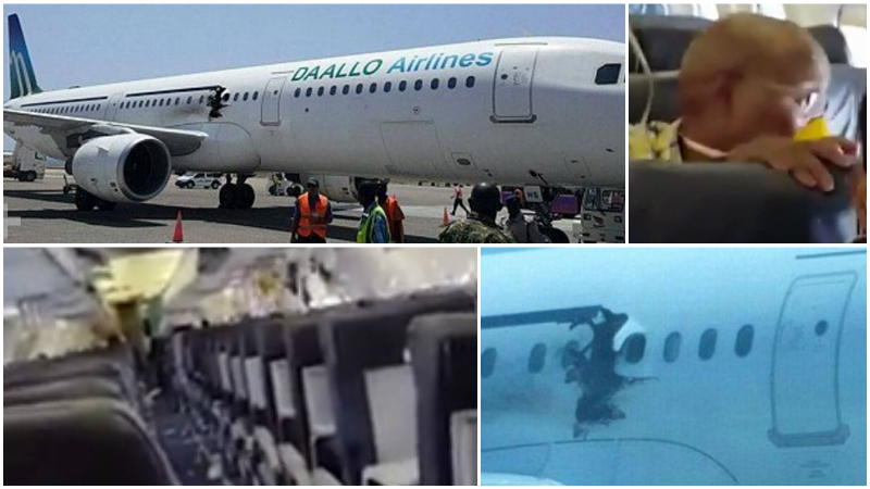 OMG: Suspected bomb explosion tears open fuselage of plane mid-air!
