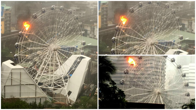 OMG: In Pics: Bangkok ferris wheel catches fire, but no injuries reported