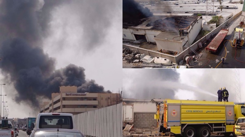 Bahrain News: Firefighters battling massive blaze in Salmabad warehouse