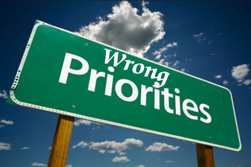 Letters: Wrong priorities