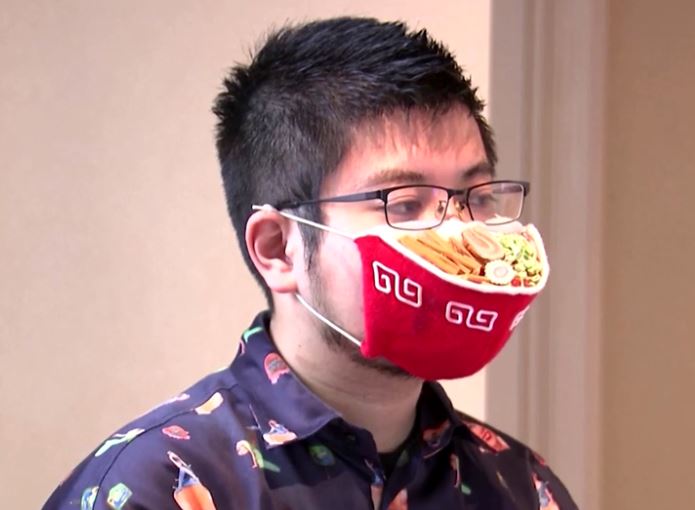 OMG: Japanese artist creates ramen face mask to complement fogged glasses