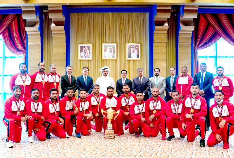 Cricket: Shaikh Khalid receives Bahrain cricket team members after T20 ...