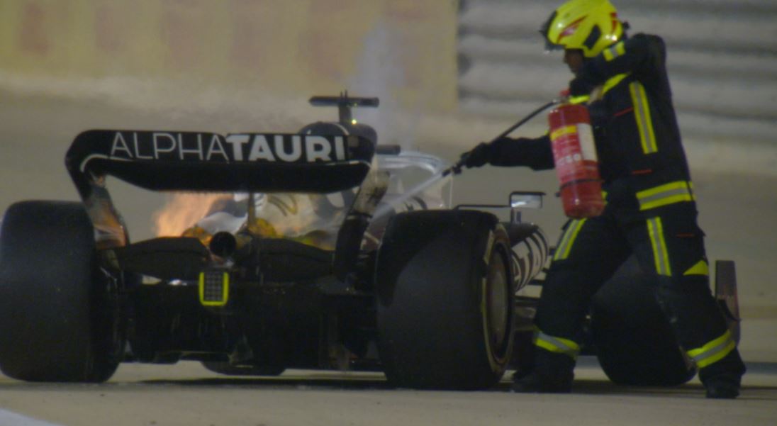 F1: Fire drama at F1 Bahrain