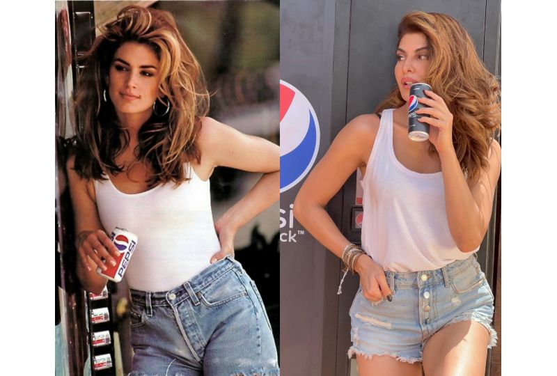 Bollywood Jacqueline Fernandez Recreates Cindy Crawfords Iconic Pepsi
