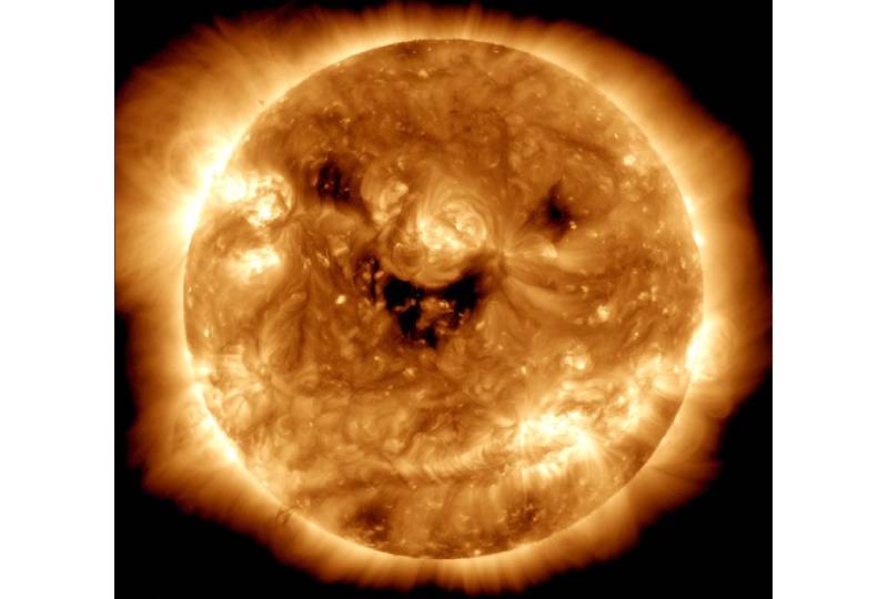 OMG: Ray of Sunshine: NASA releases image of 'smiling' sun