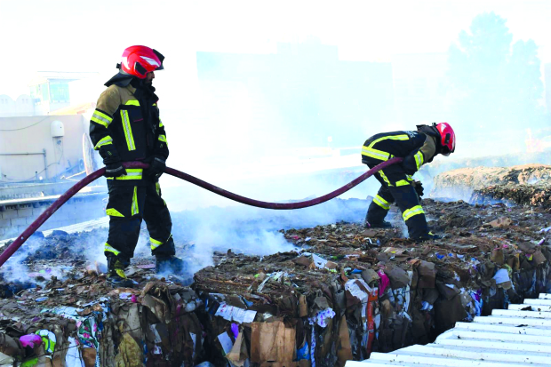 Bahrain News: Major blaze put out at paper recycling plant