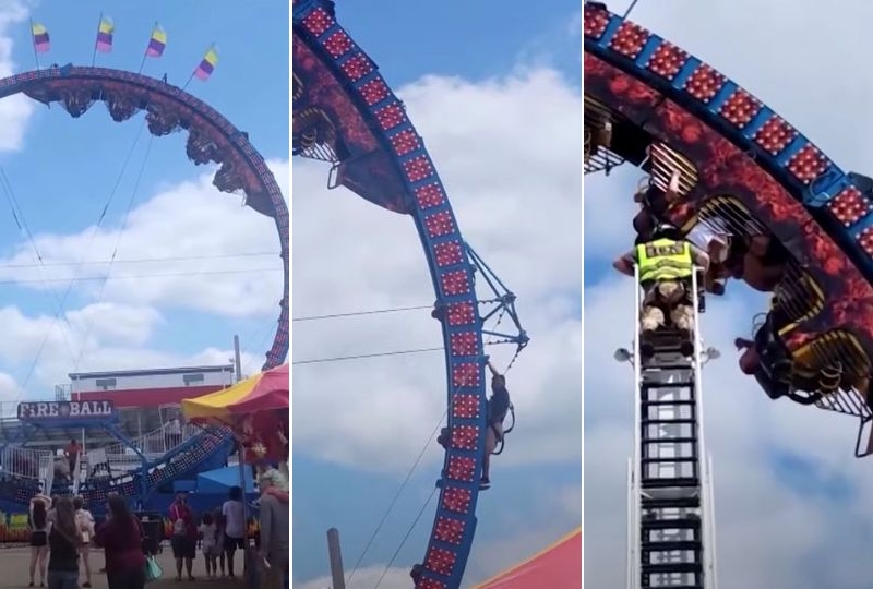 Omg Riders Get Stuck Upside Down For Hours In Wisconsin After