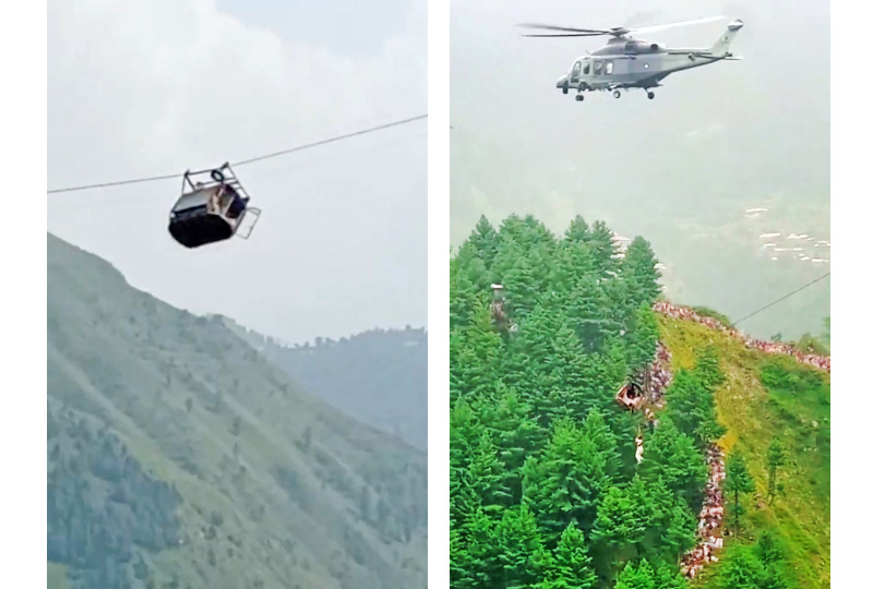 World News: Eight rescued from dangling cable car