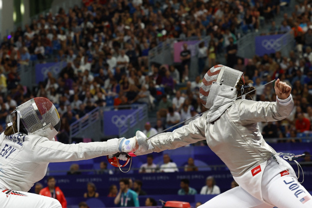 Olympics: Egyptian fencer Hafez carrying a 'little Olympian' as she ...